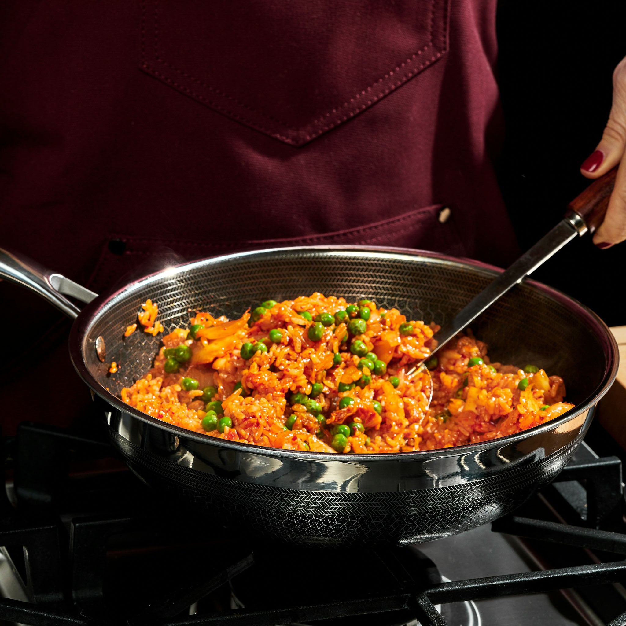 25 cm Hybrid Wok HexClad Cookware UK