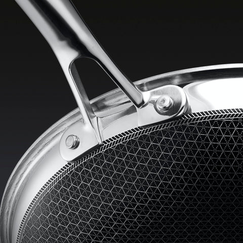 30 cm Stainless Steel Pan | Clad Stainless Steel Cookware – HexClad Cookware UK