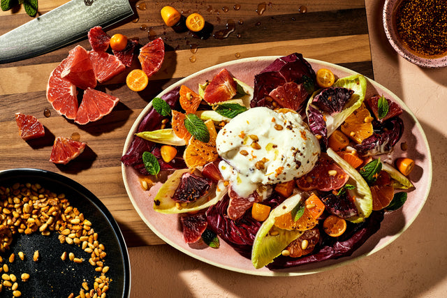 Winter Citrus and Burrata Salad with Candied Pinenuts – HexClad Cookware UK