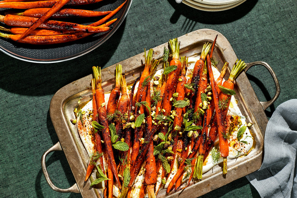Pan-Charred & Orange Glazed Carrots with Yogurt Sauce – HexClad Cookware UK