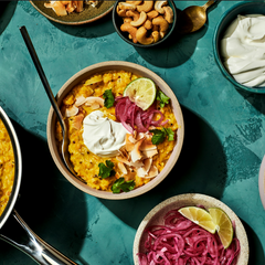 Lime and Coconut Dhal (vg) with Pink Pickled Onions – HexClad Cookware UK