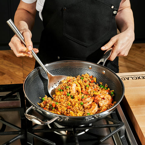 30 cm Clad Wok | Clad Stainless Steel Cookware by HexClad – HexClad ...