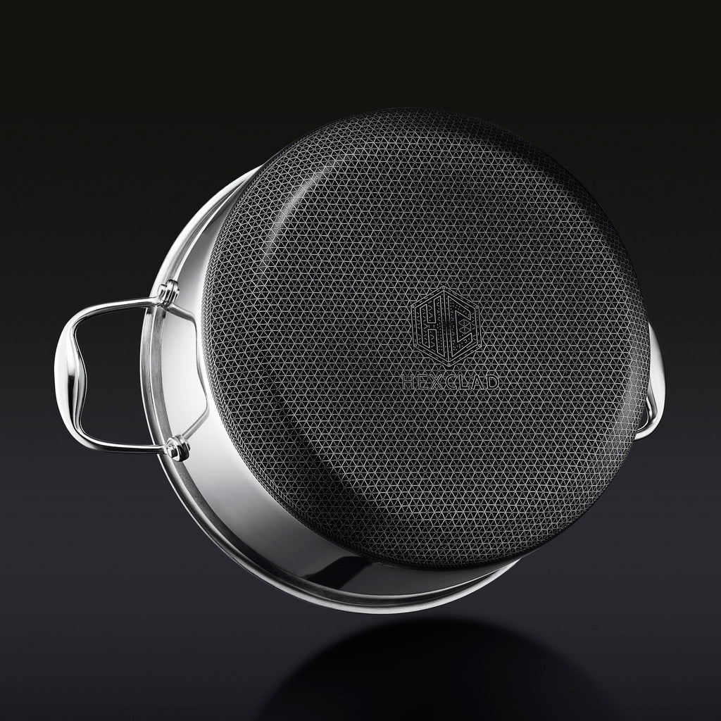 6pc HexClad Stainless Steel Pot Set | Clad Cookware – HexClad Cookware UK