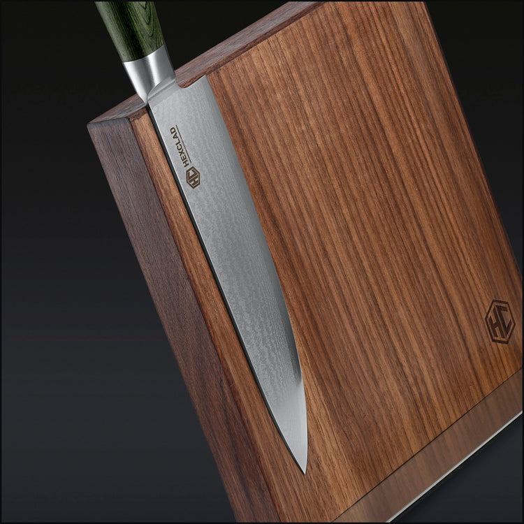HexClad Magnetic Walnut Knife Block – HexClad Cookware UK