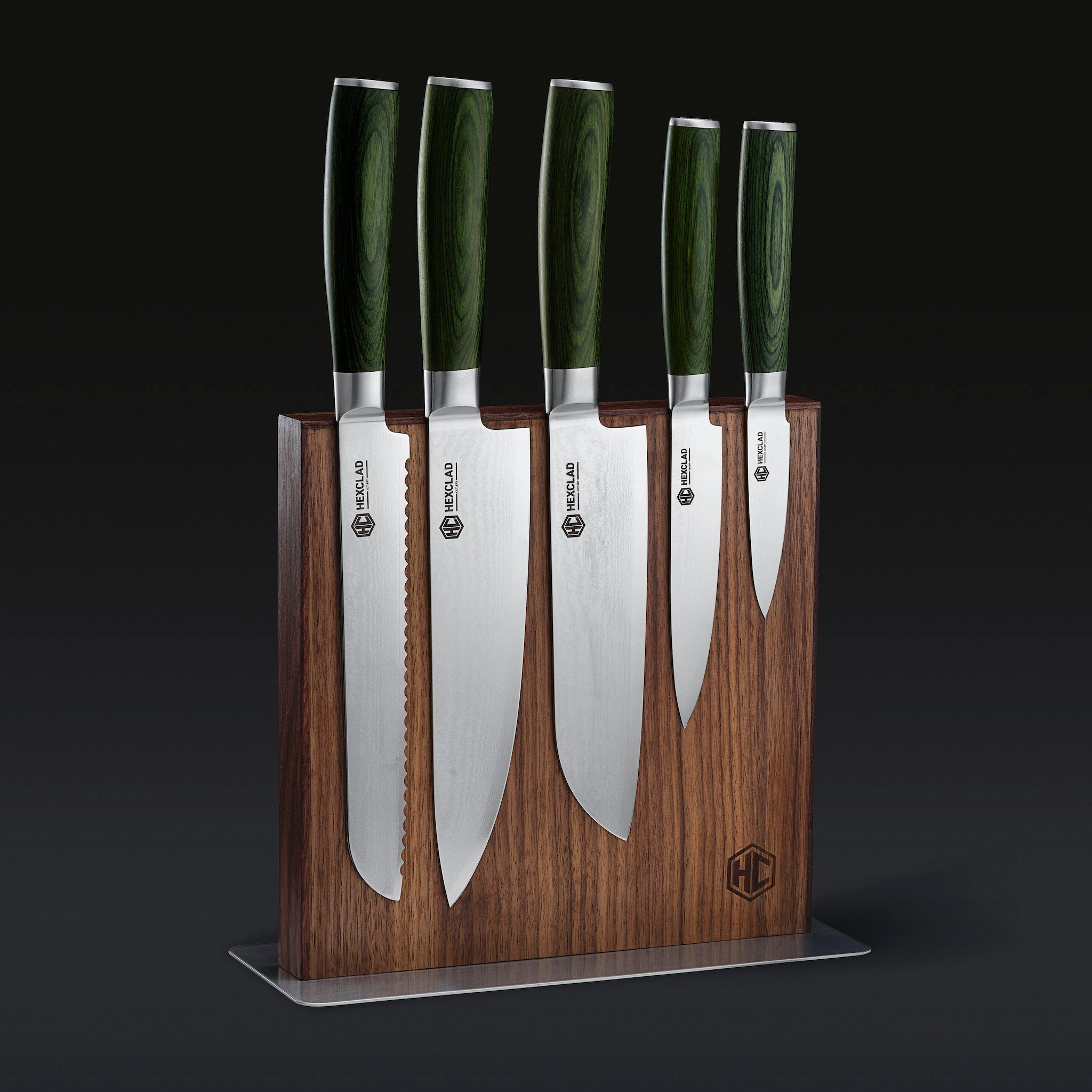 HexClad Magnetic Walnut Knife Block – HexClad Cookware UK